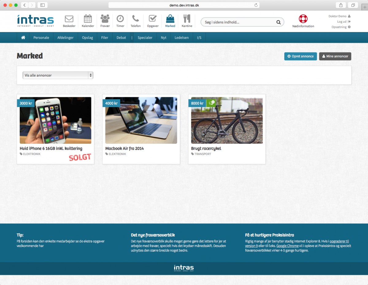 Intras intranet løsning - Intranet fra 249kr/md. Opret selv og få 1 md ...