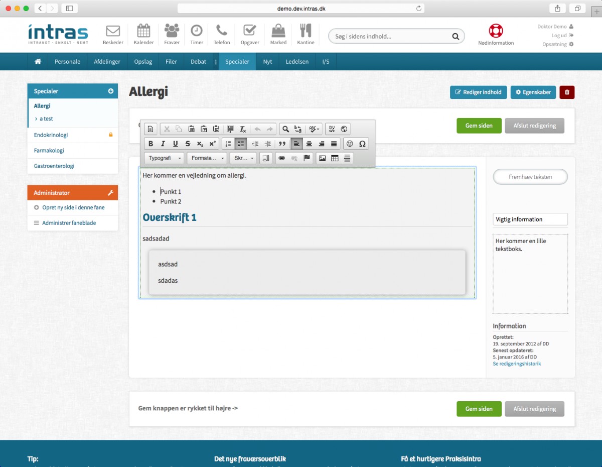 Intras intranet løsning - Intranet fra 249kr/md. Opret selv og få 1 md ...